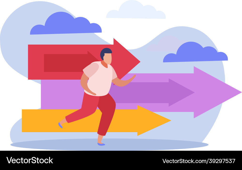 Winner people composition Royalty Free Vector Image