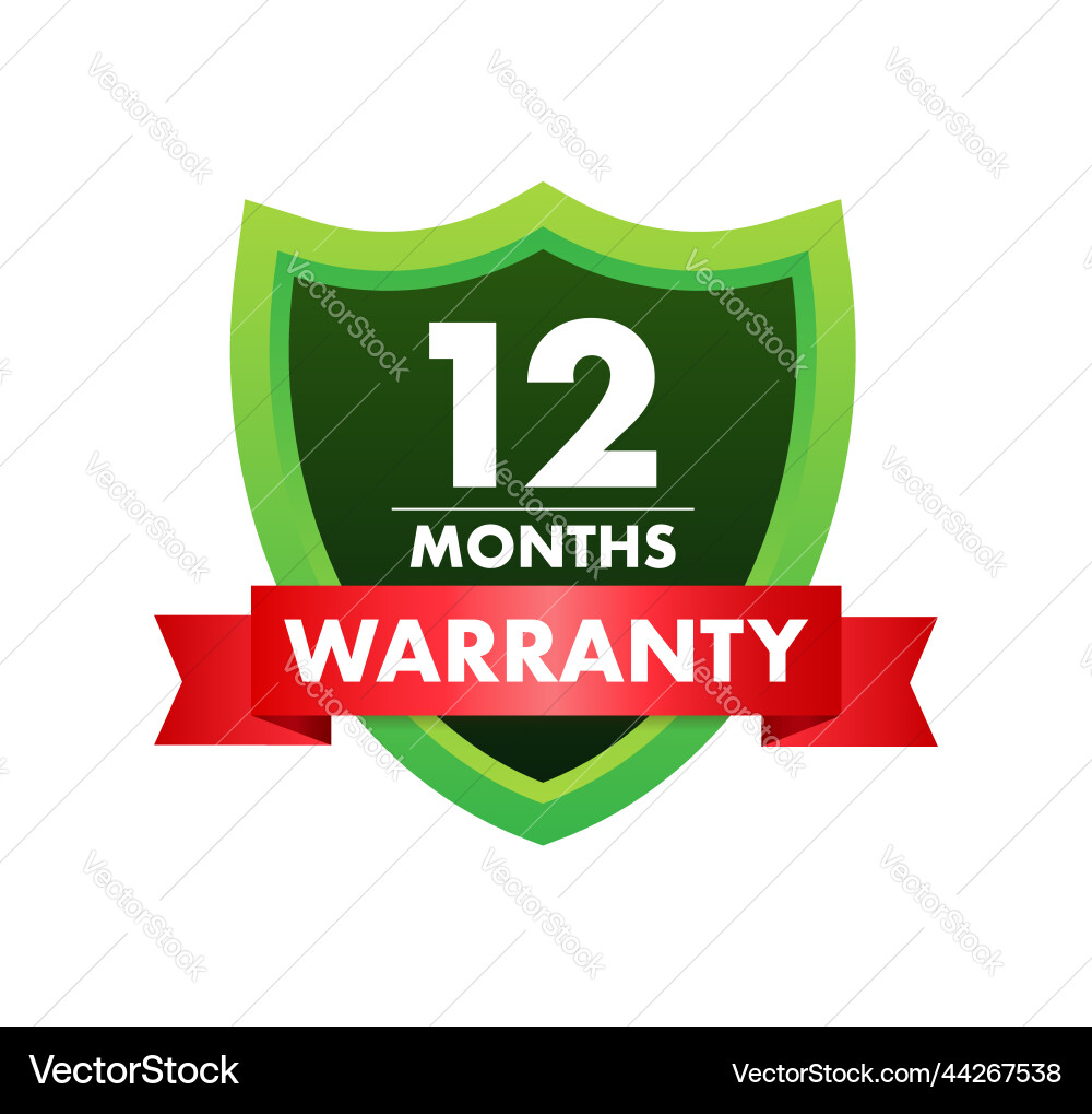 12 months warranty support service icon Royalty Free Vector