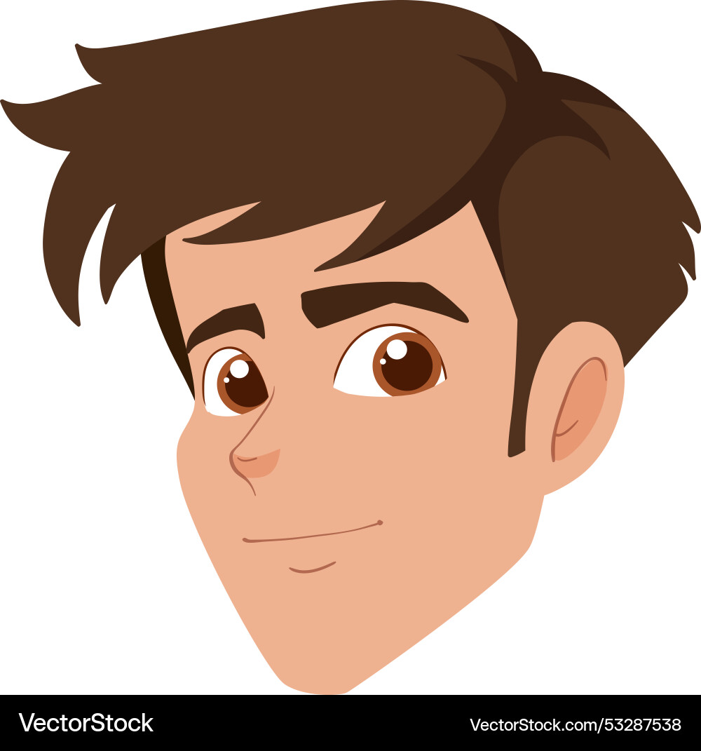 A smiling young man Royalty Free Vector Image - VectorStock