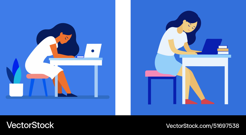 A young woman taking nap Royalty Free Vector Image