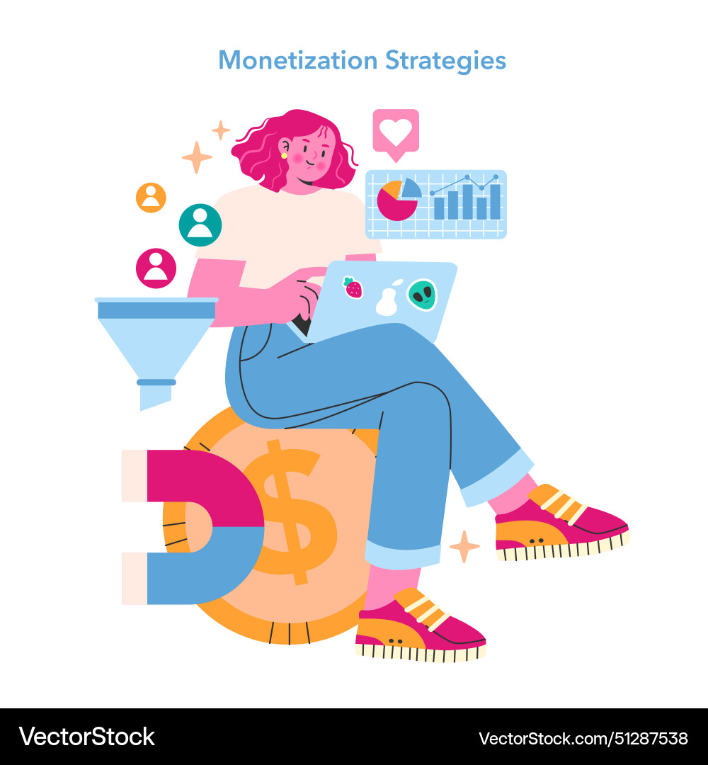 Content creation flat Royalty Free Vector Image