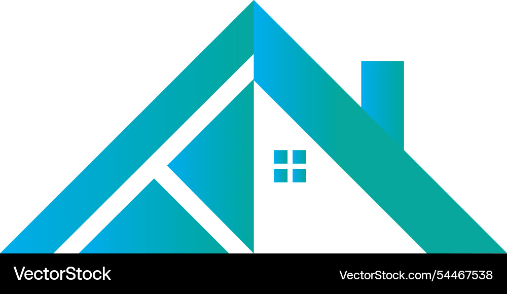 Creative house triangle roof logo symbol Vector Image