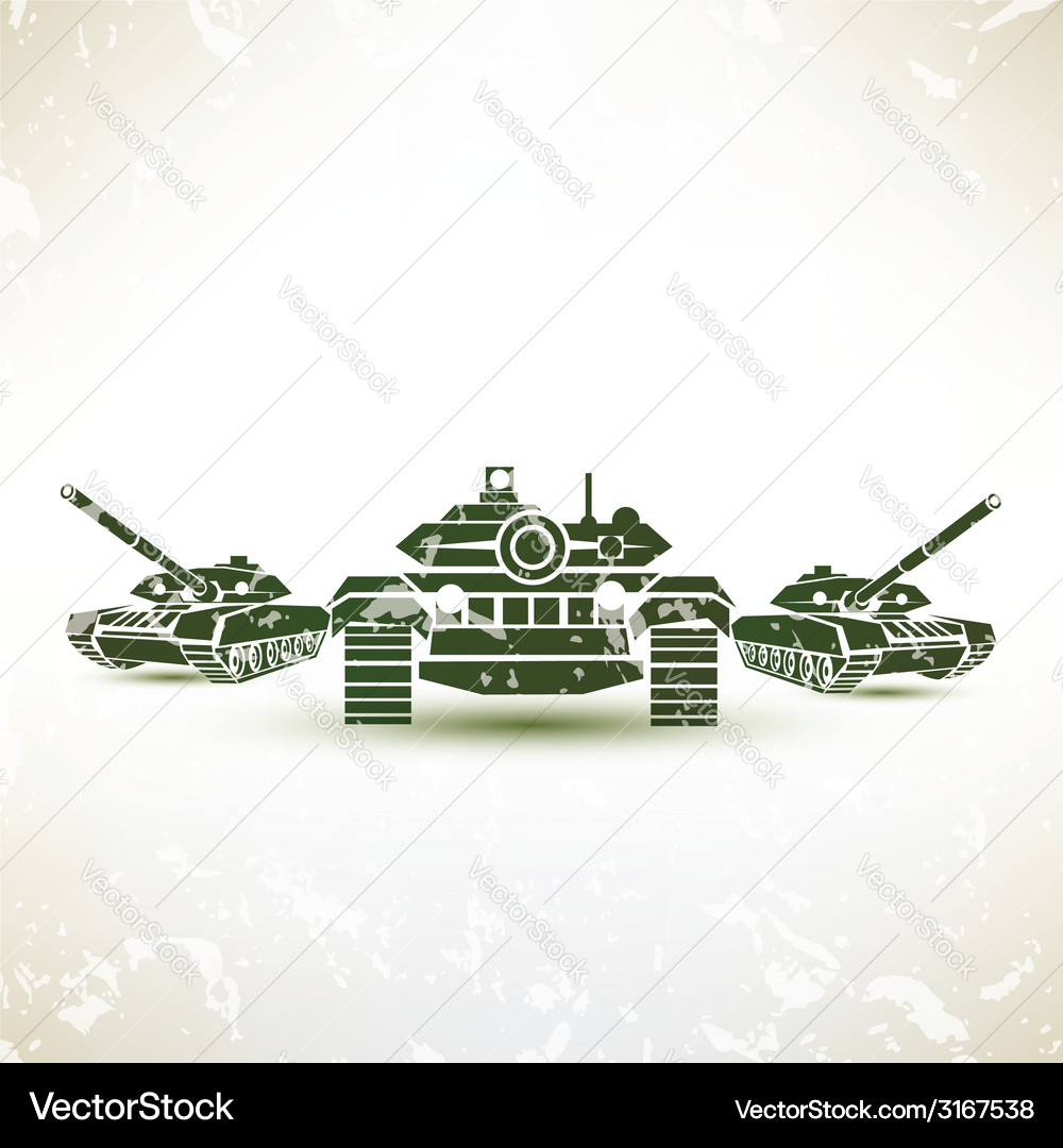 Military tank symbol Royalty Free Vector Image