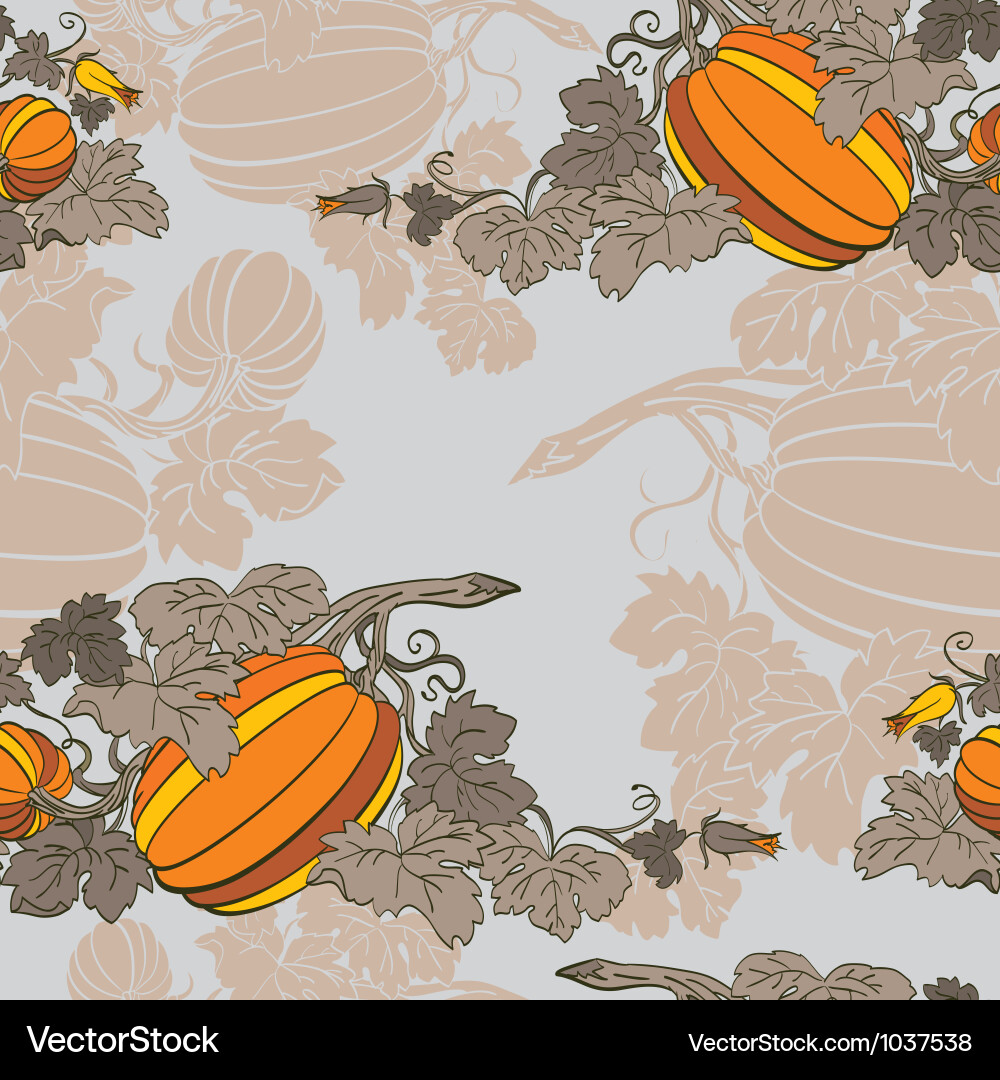 Pumpkin background seamless pattern Royalty Free Vector