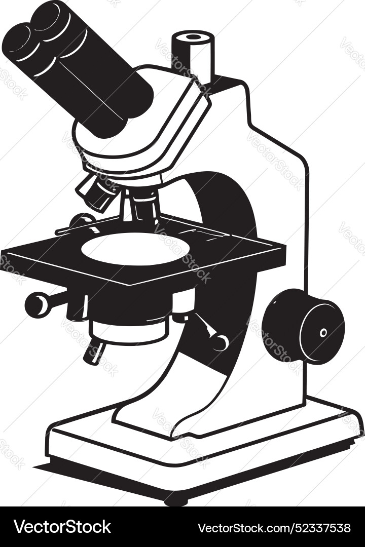 Scientific probe scope logo design lens insight Vector Image