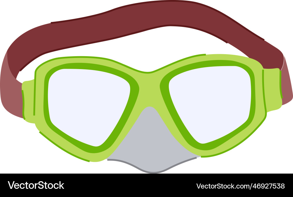 Sport pool goggles cartoon Royalty Free Vector Image