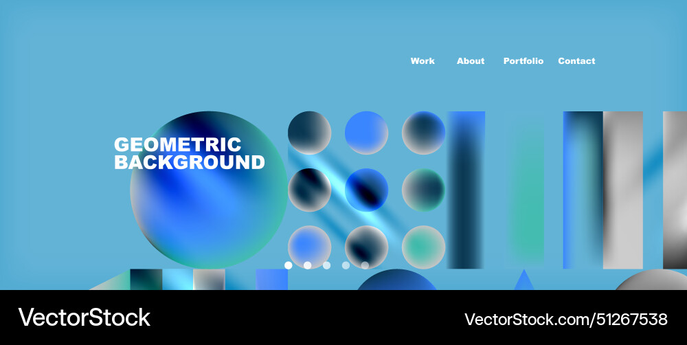 Various colorful geometric shapes abstract web Vector Image