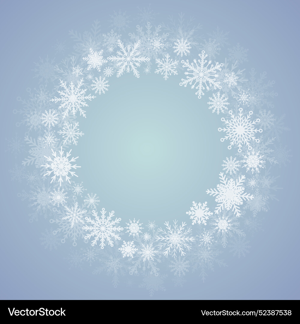 Wreath from snowflakes symbol year Royalty Free Vector Image