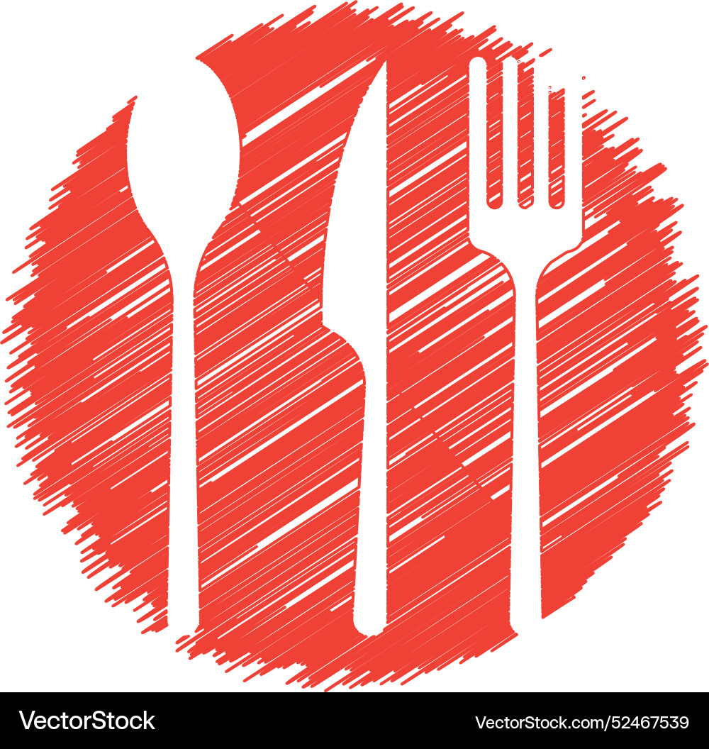 Abstract logo of a cafe or restaurant Royalty Free Vector