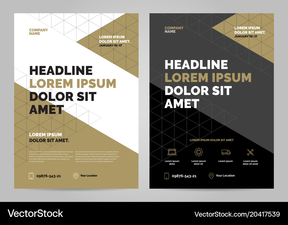 Brochure layout template design Royalty Free Vector Image