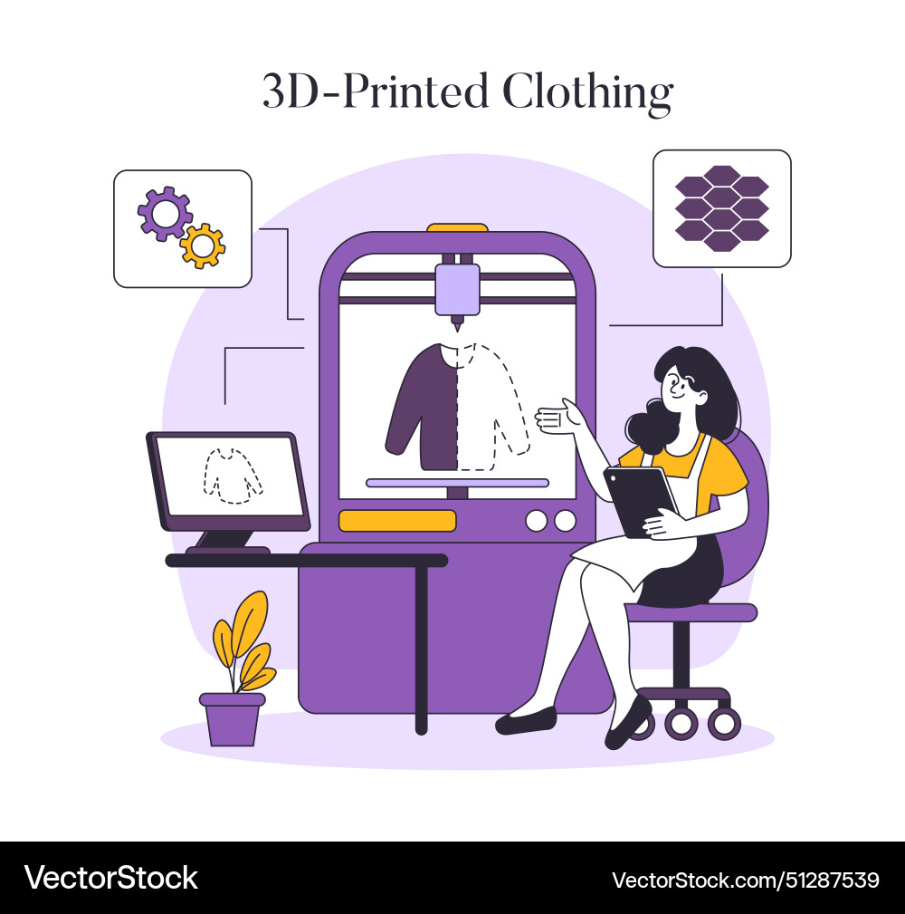 Fashion tech flat Royalty Free Vector Image - VectorStock