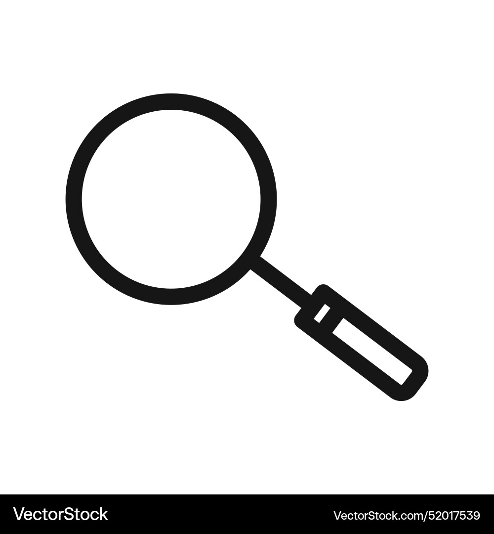 Search icon black line art Royalty Free Vector Image
