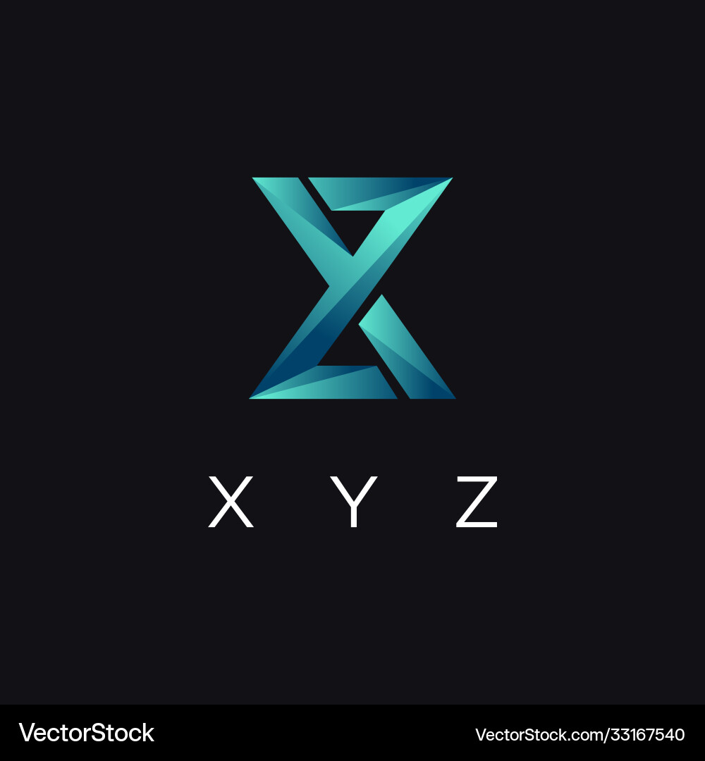 Abstract modern monogram xyz letter logo icon Vector Image