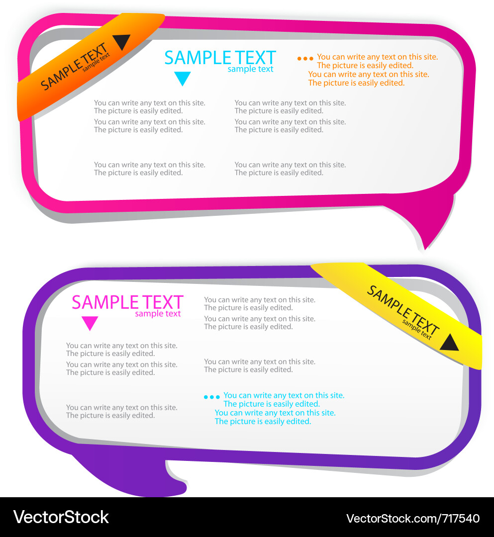 Colorful speech frames Royalty Free Vector Image