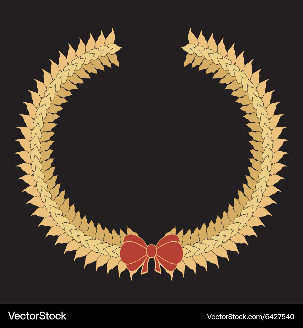 Golden laurel wreath Royalty Free Vector Image