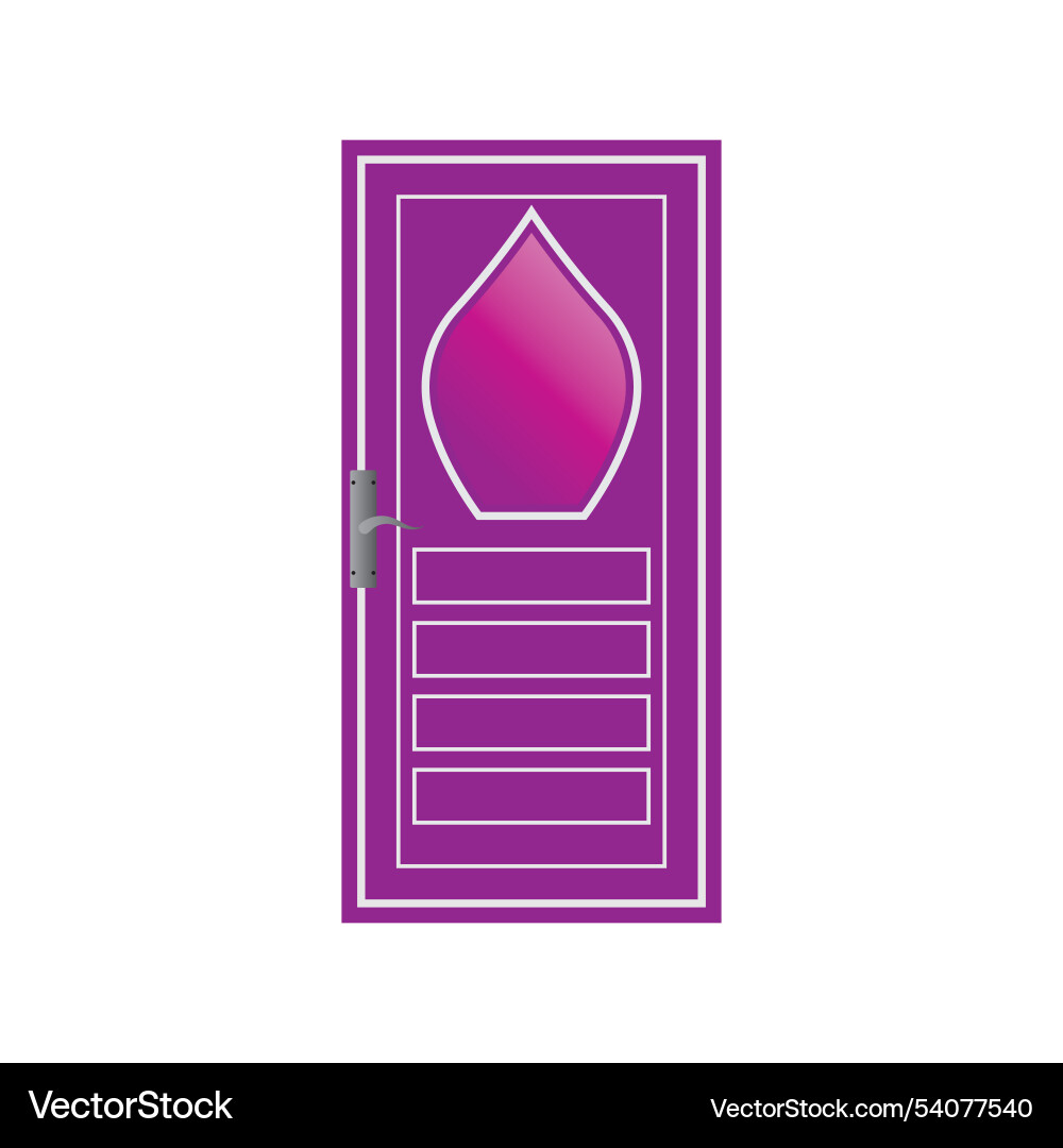 Modern doors front entrance house Royalty Free Vector Image