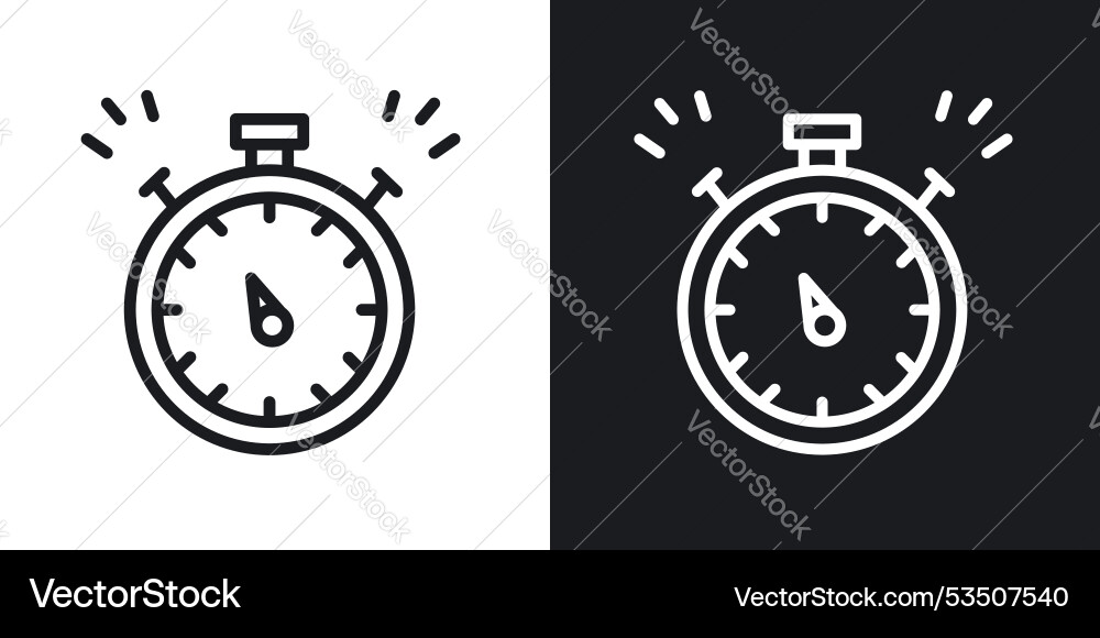 Pocket watchline in thin line black color flat Vector Image