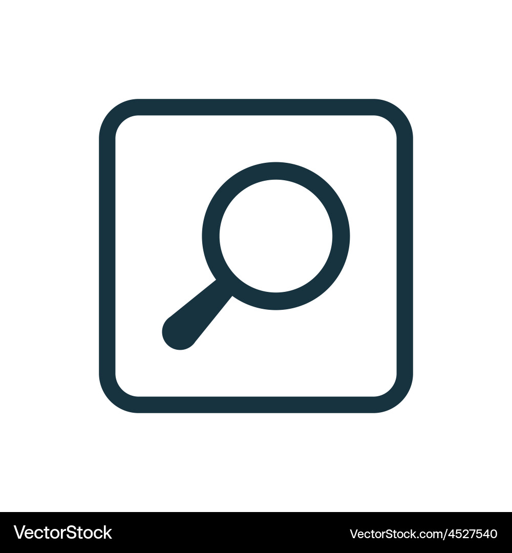 Search icon rounded squares button Royalty Free Vector Image