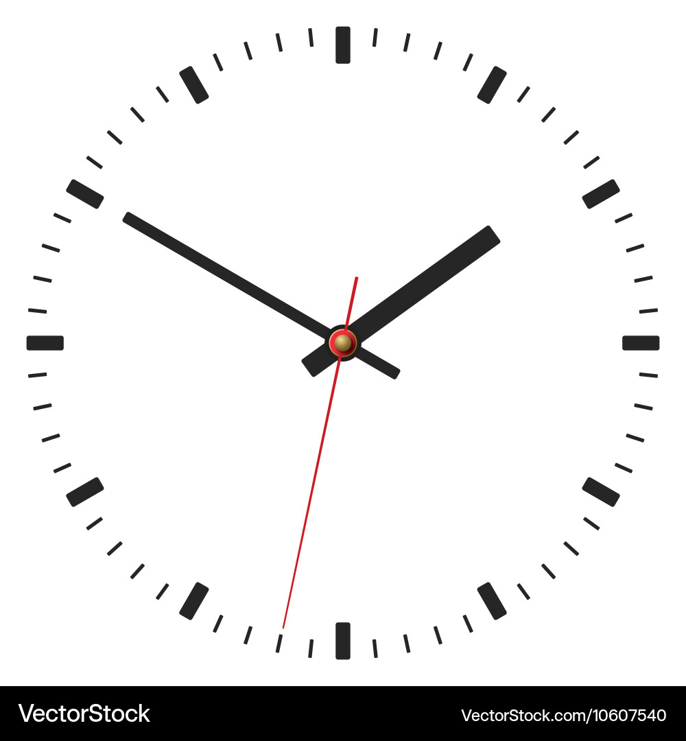 Simple classic clock icon isolated on white Vector Image