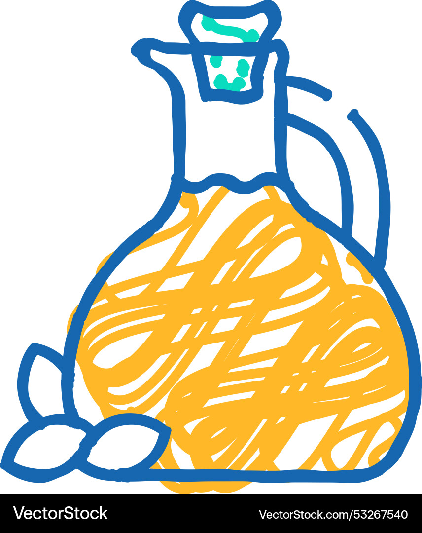 Soybean oil symbol icon doodle Royalty Free Vector Image