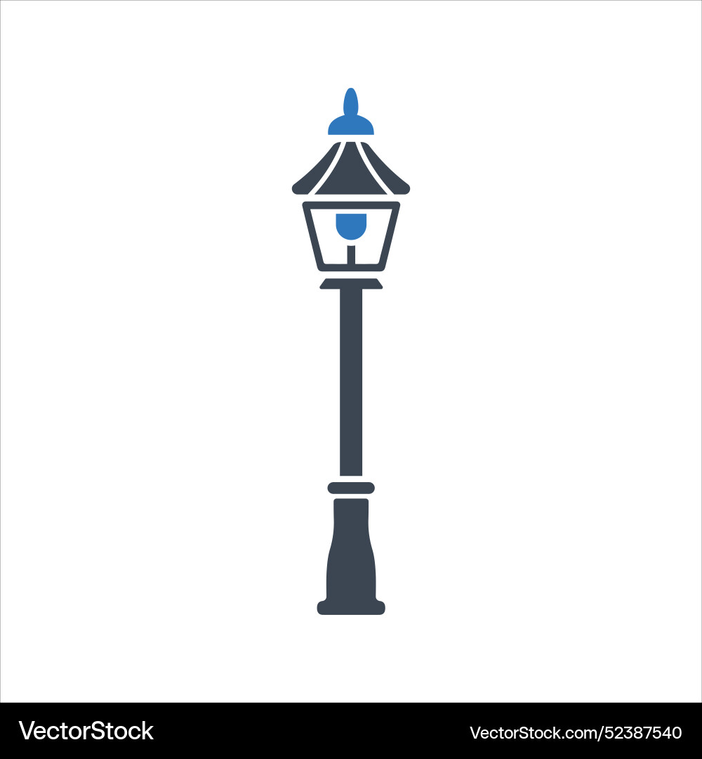 Street light icon vintage style lamp Royalty Free Vector