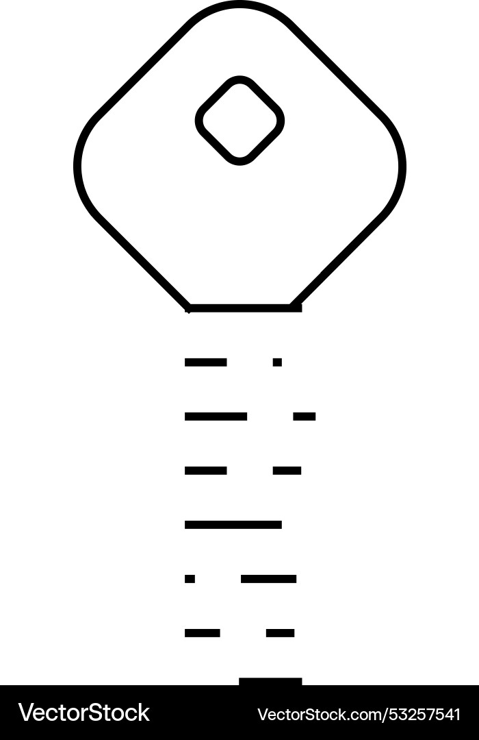 Digital key line icon Royalty Free Vector Image