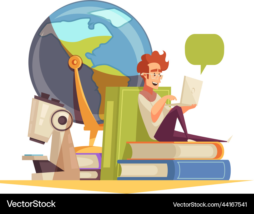 Distance learning concept Royalty Free Vector Image