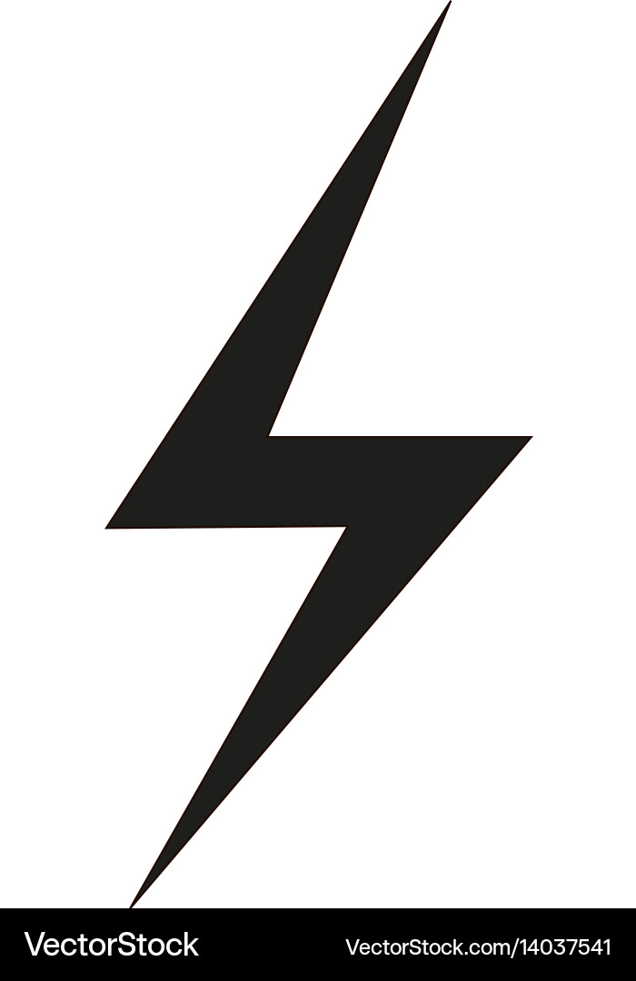 Lightning bolt icon Royalty Free Vector Image - VectorStock