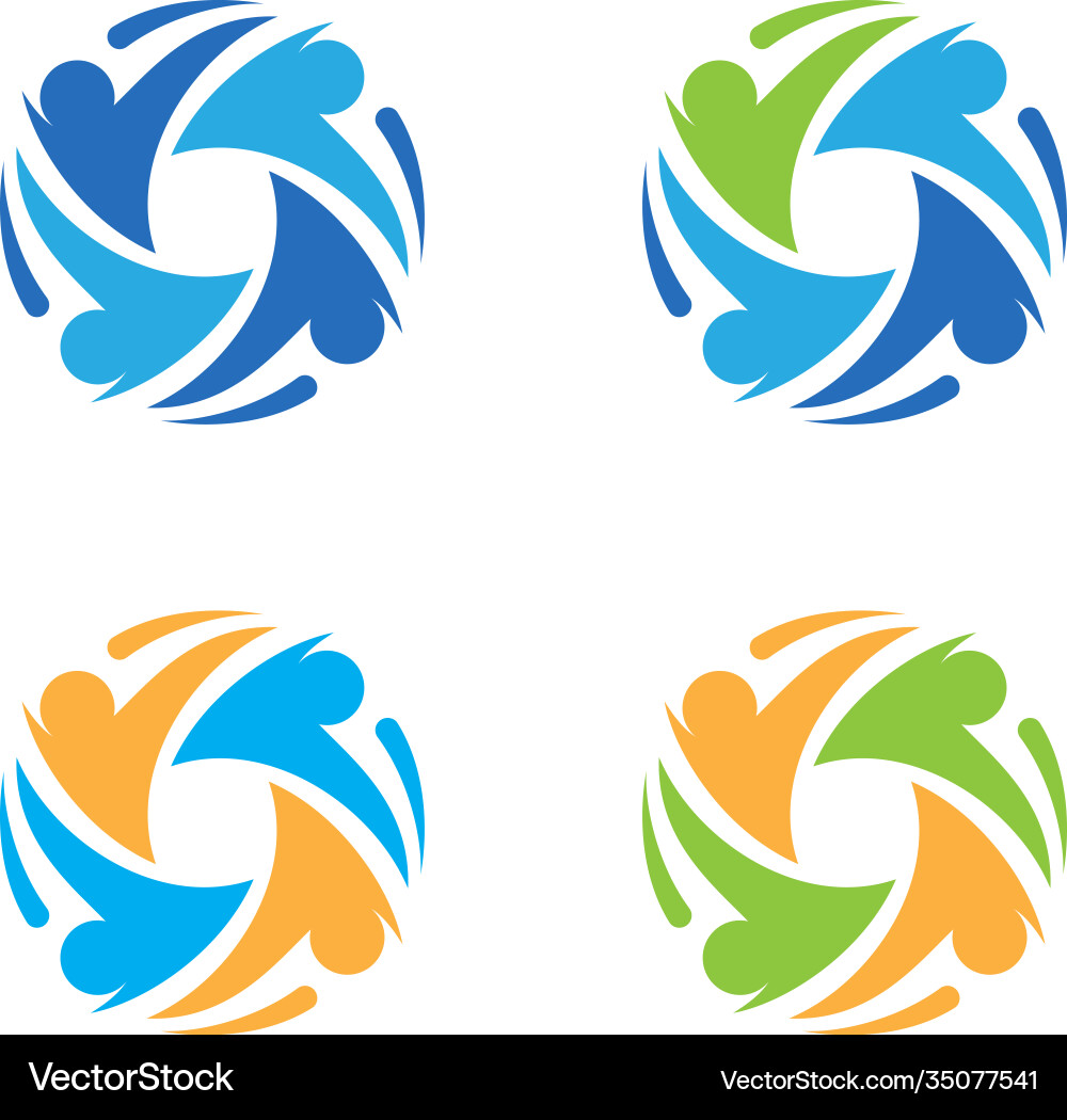 People communication community and teamwork logo Vector Image
