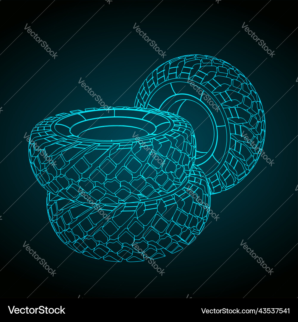 Truck tire drawings Royalty Free Vector Image - VectorStock