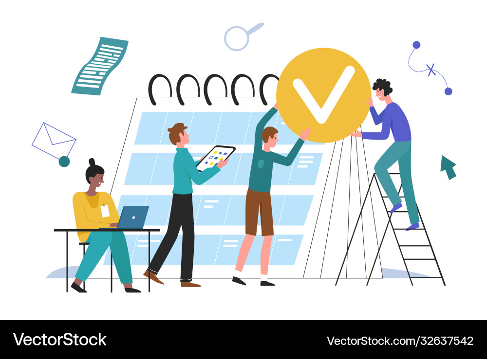 Business people planning Royalty Free Vector Image