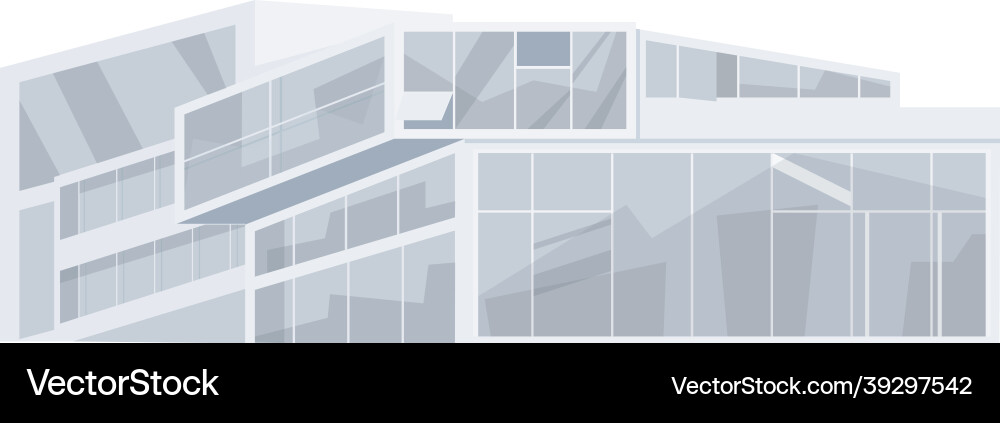 Glass building Royalty Free Vector Image - VectorStock
