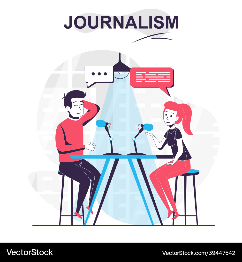 Journalism isolated cartoon concept Royalty Free Vector