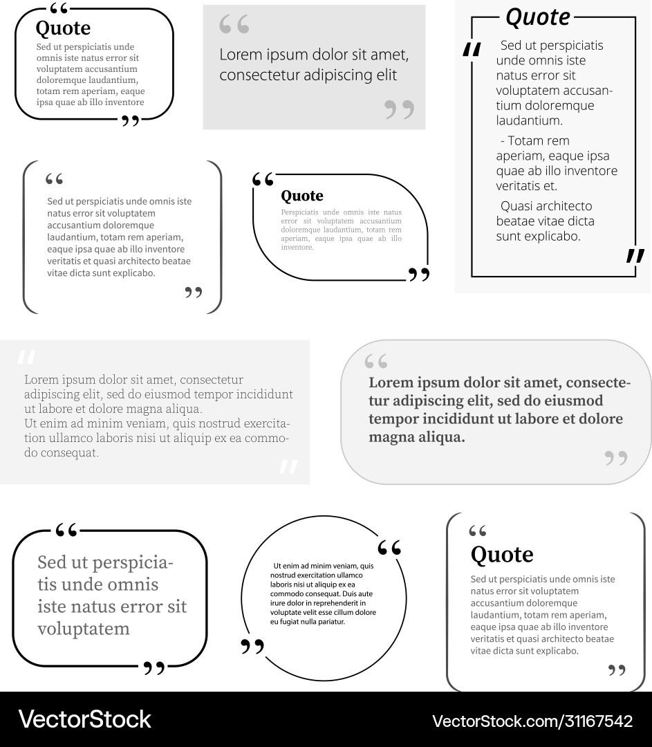 Quote bubbles template Royalty Free Vector Image