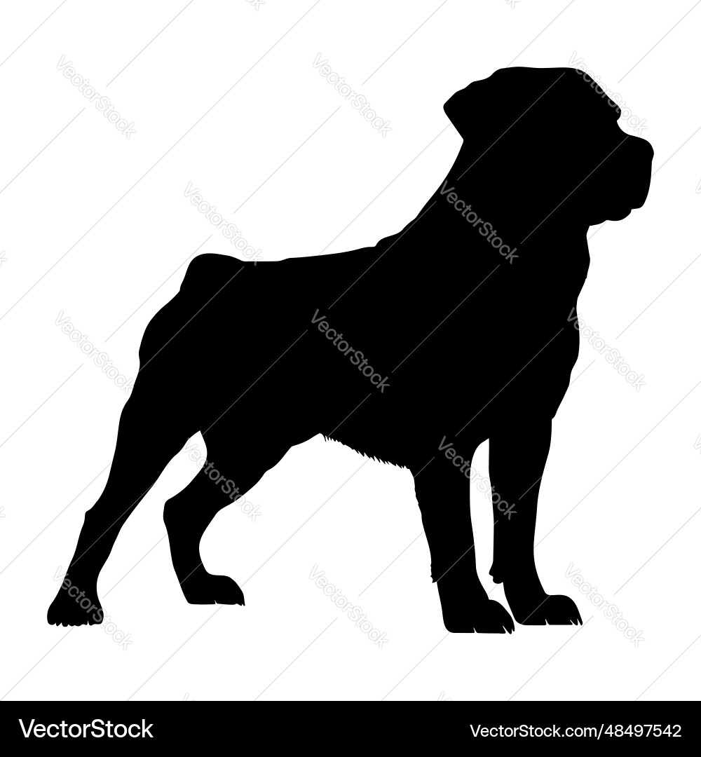 Rottweiler Silhouette Rottweiler DXF File For CNC