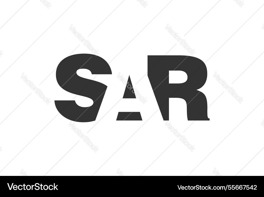 Sar logo design initial letter s a r kühn schriftart