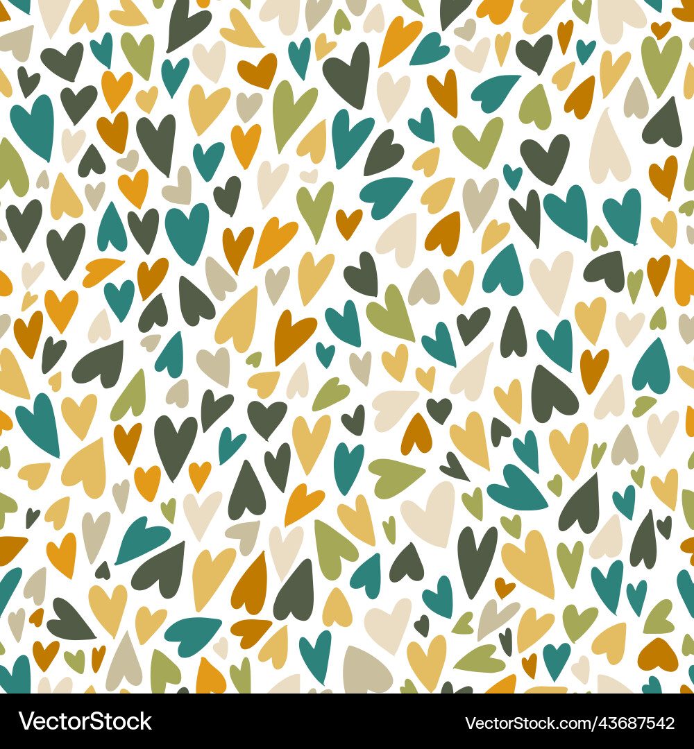 Seamless pattern background with many small hand Vector Image