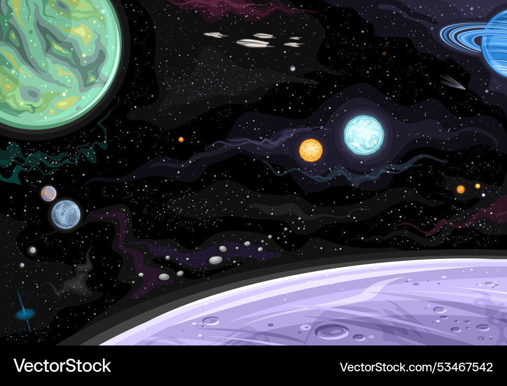 Space card Royalty Free Vector Image - VectorStock