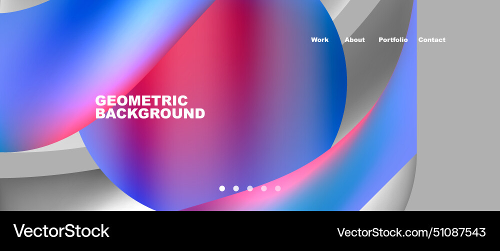 Vibrant circles in azure violet and silver on a Vector Image