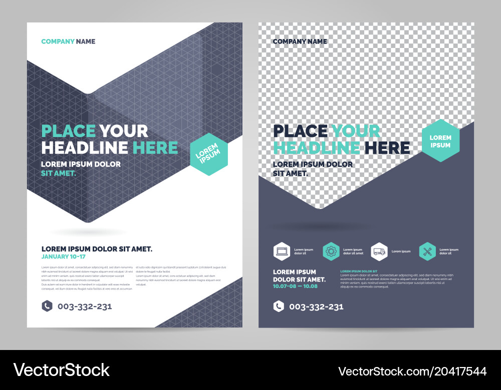 Brochure layout template design Royalty Free Vector Image