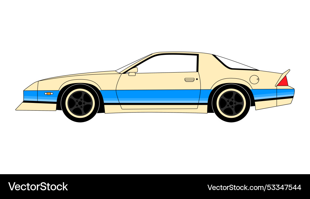 Chevrolet camaro 1982 Royalty Free Vector Image