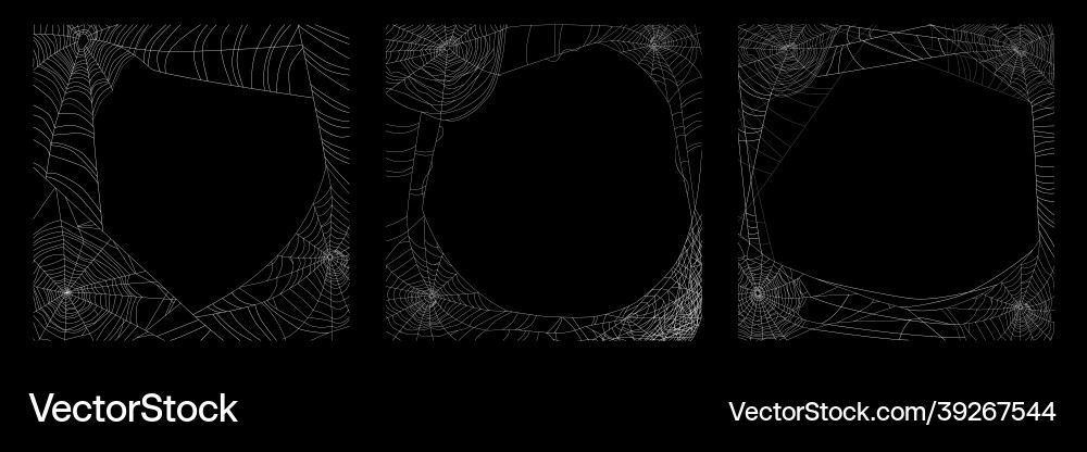 Cobweb frames set Royalty Free Vector Image - VectorStock