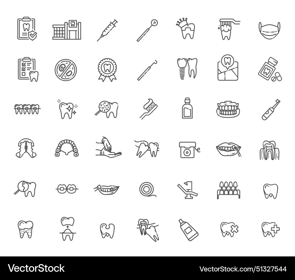 Dentistry and dental care Royalty Free Vector Image