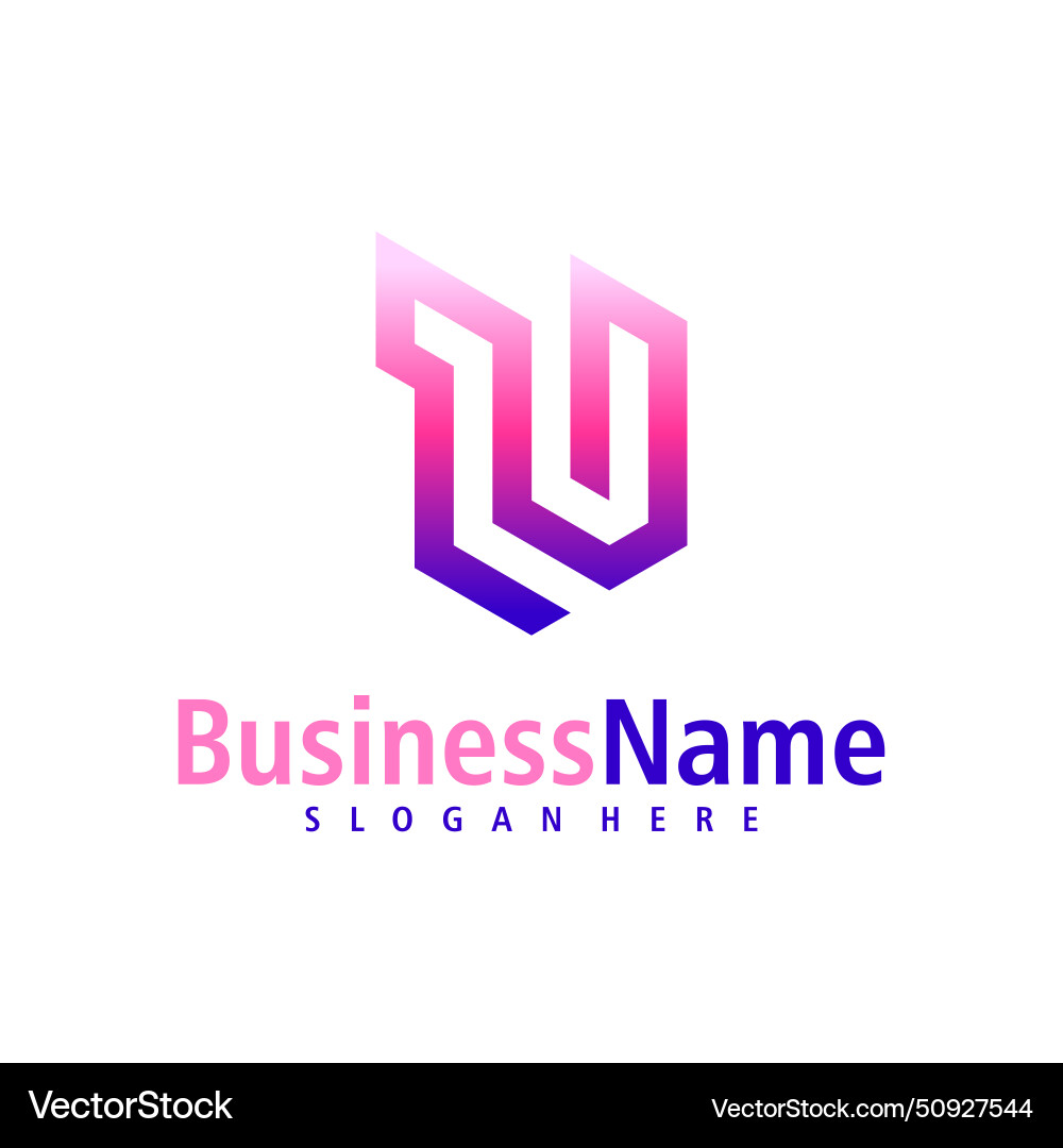 Letter u logo design creative initial Royalty Free Vector