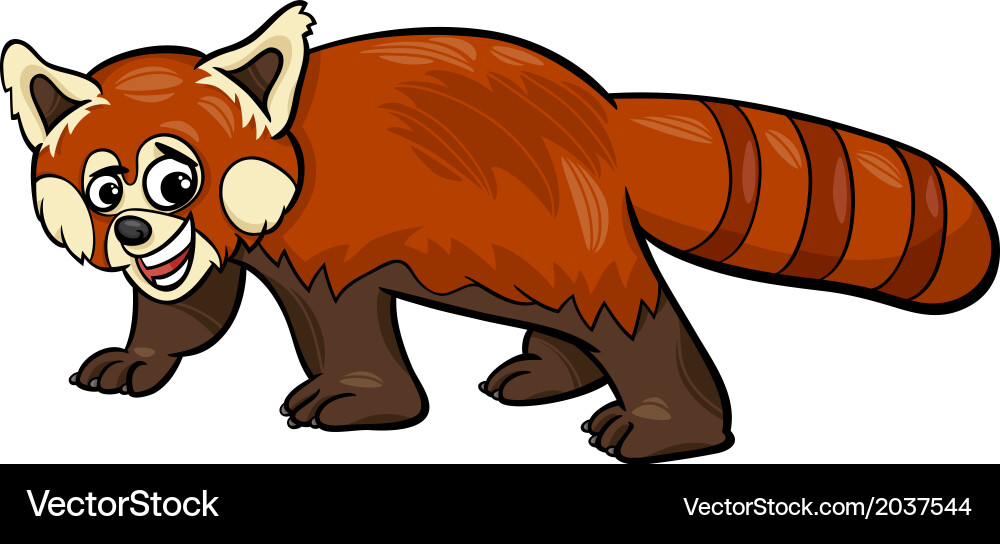 Red panda animal cartoon Royalty Free Vector Image