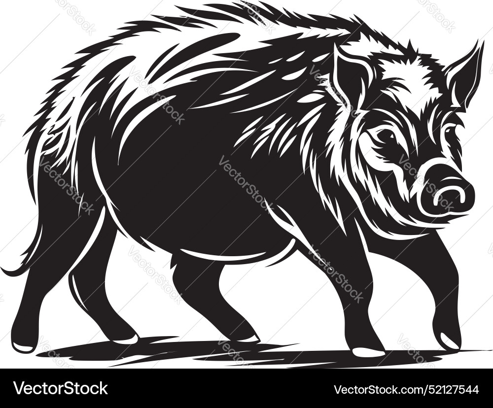 Snorting sovereign iconic logo symbol primal Vector Image