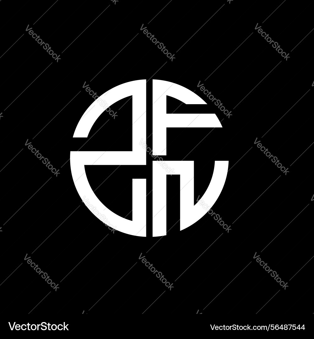 Zfn logo icon monogram zfnletter Royalty Free Vector Image