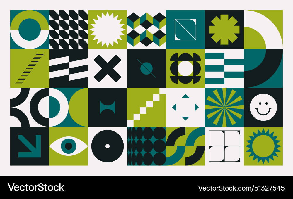 Brutalist geometric shapes minimalist postmodern Vector Image