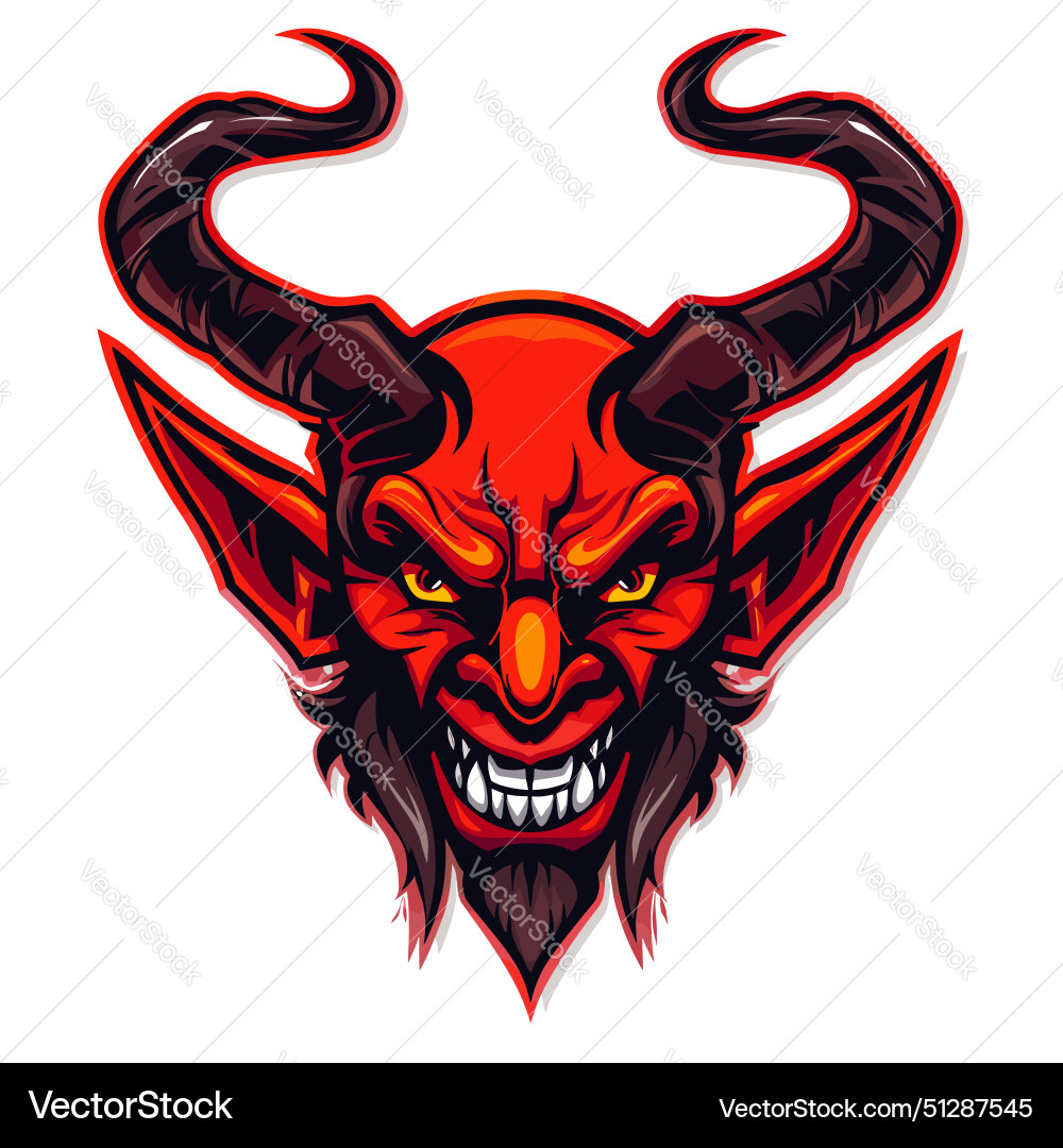 Cyber Demon Esports Logo Royalty Free Vector Image