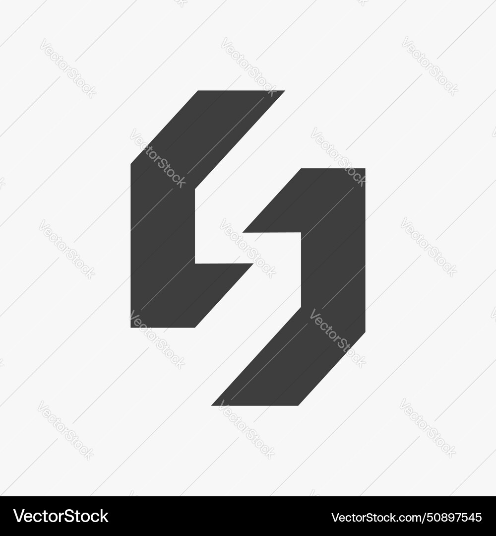 Geometric letter s logo template Royalty Free Vector Image